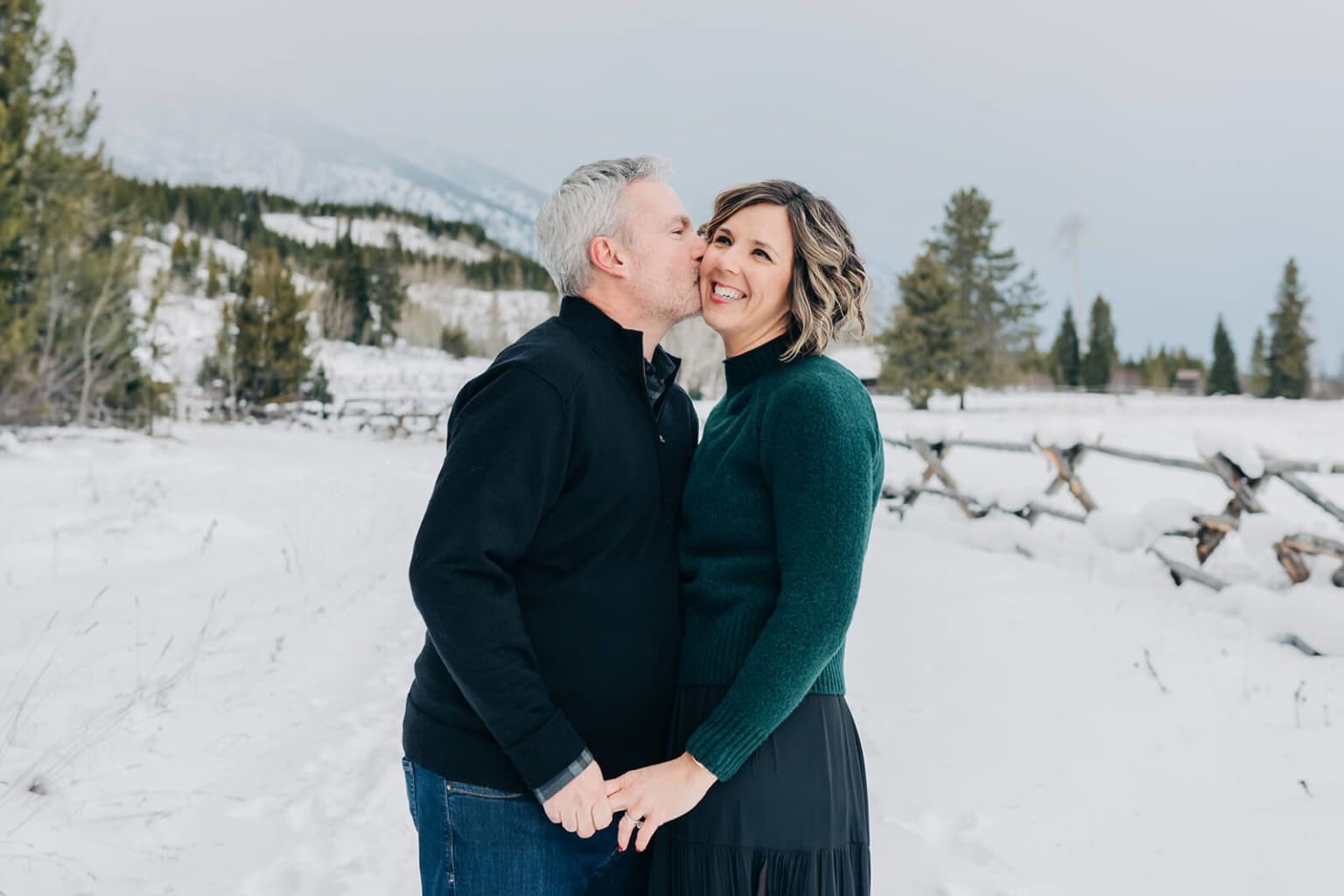 The Inmon Family Winter Portrait Session | Taggart Lake Trailhead